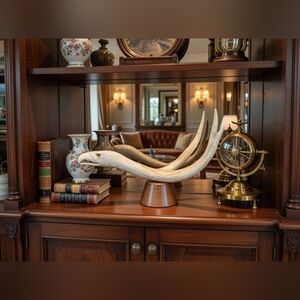 Stan Hill | Art | Vintage Stan Hill Sr Signed Antler Eagle Head Native ...